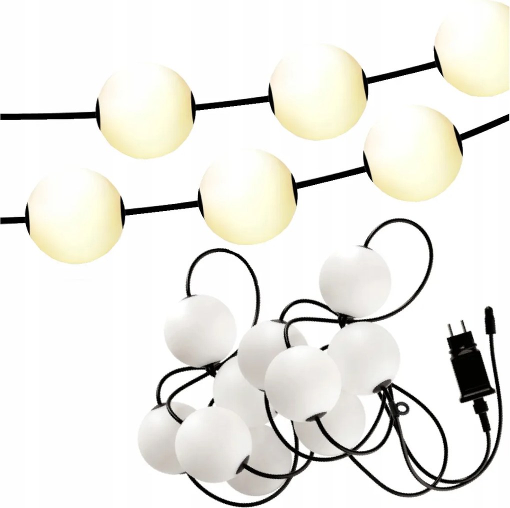 Světelná girlanda Orno 10 cm síťované odstíny žluté