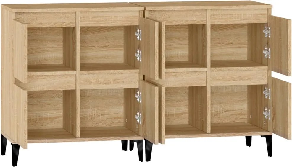 Příborníky 2 ks dub sonoma 60 x 35 x 70 cm kompozitní dřevo 3185762