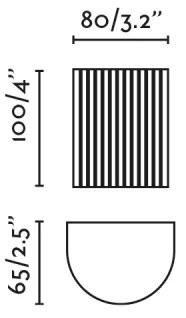 FARO 40529 - Nástěnné svítidlo SOLE 1xGU10/8W/230V cihlová vroubkovaná kulatý