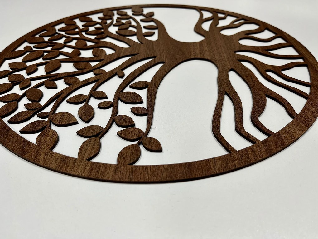 dřevo života Dřevěný strom na zeď ŽIVOT Barevný vzor: Bílá, Rozměry Ø: 60