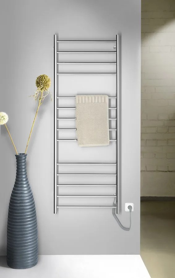 Sapho Sapho, REDONDO elektrický sušák ručníků, kulatý, 500x900 mm, 75 W, leštěná nerez, ER220V