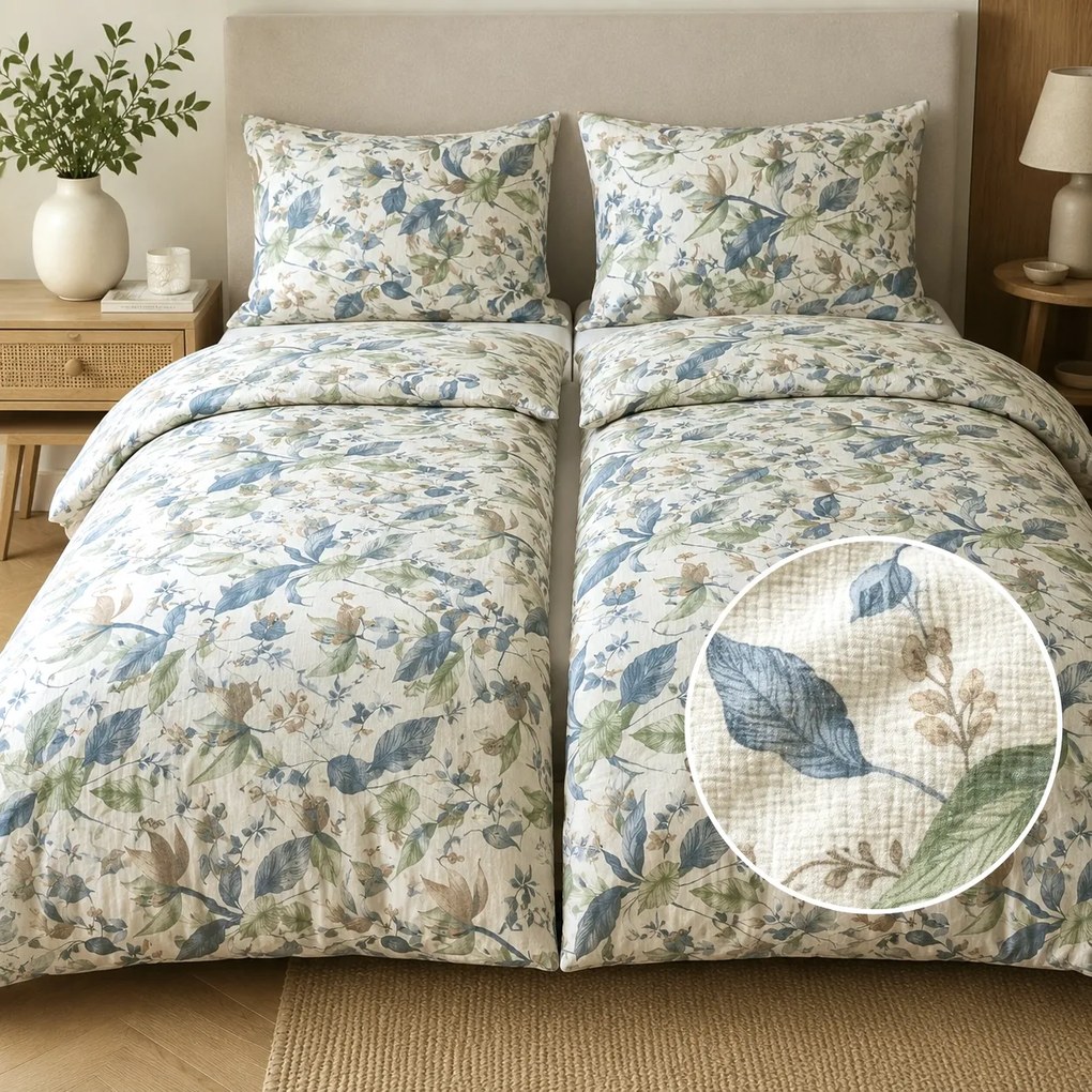 Mušelínové povlečení Marika 200x140cm+90x70cm TiaHome