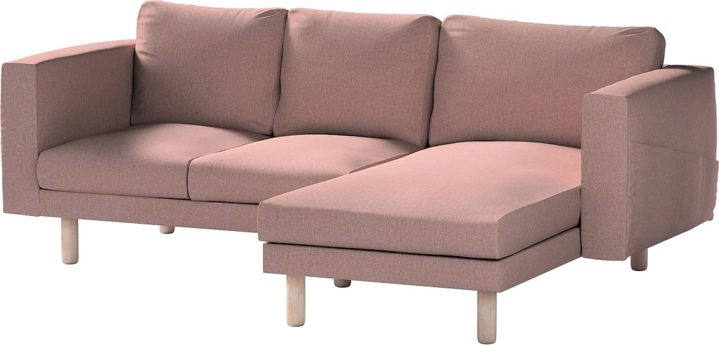 Potah na pohovku IKEA Norsborg 3-místná se šezlongem barva růžová látka pletený vzor