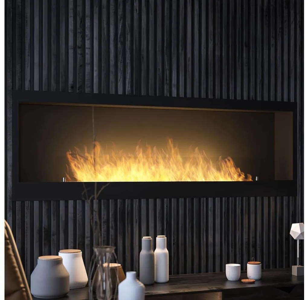InFire - Vestavěný BIO krb 150x50 cm 4,2kW černá INSIDE 1500