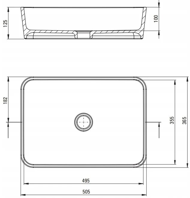 Deante Hiacynt, umyvadlo na desku 51x37 cm, bílá, CDY_6U5S