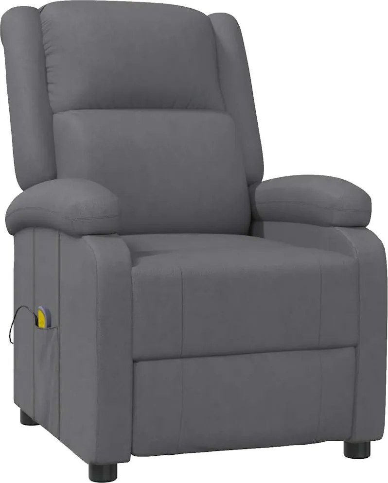 Masážní křeslo šedé umělá kůže 340165