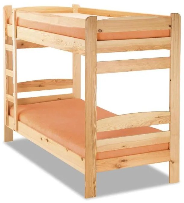 Dětská patrová postel Povrchová úprava: Bez nátěru, Druh dřeva: Dub