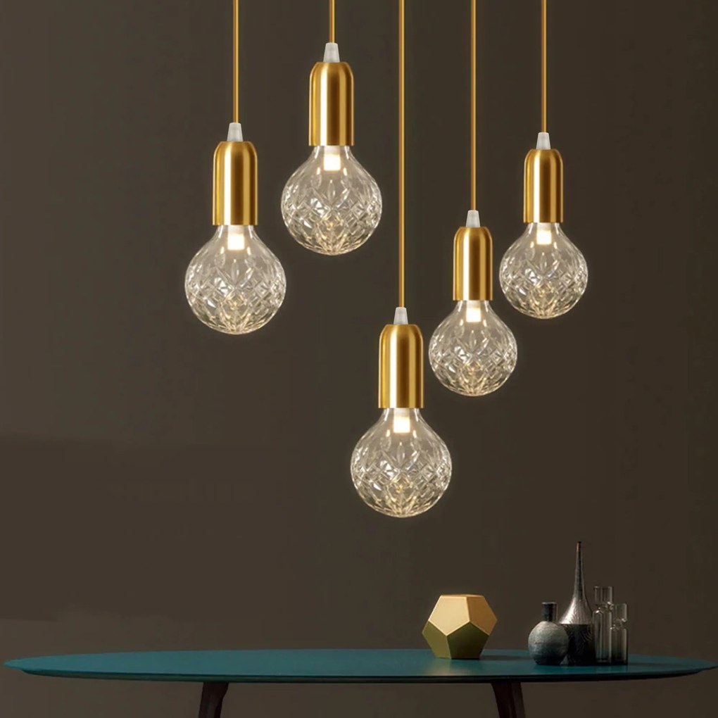 Toolight - závěsná lampa Retro Gold G9 APP649-1CP, zlatá, OSW-08160
