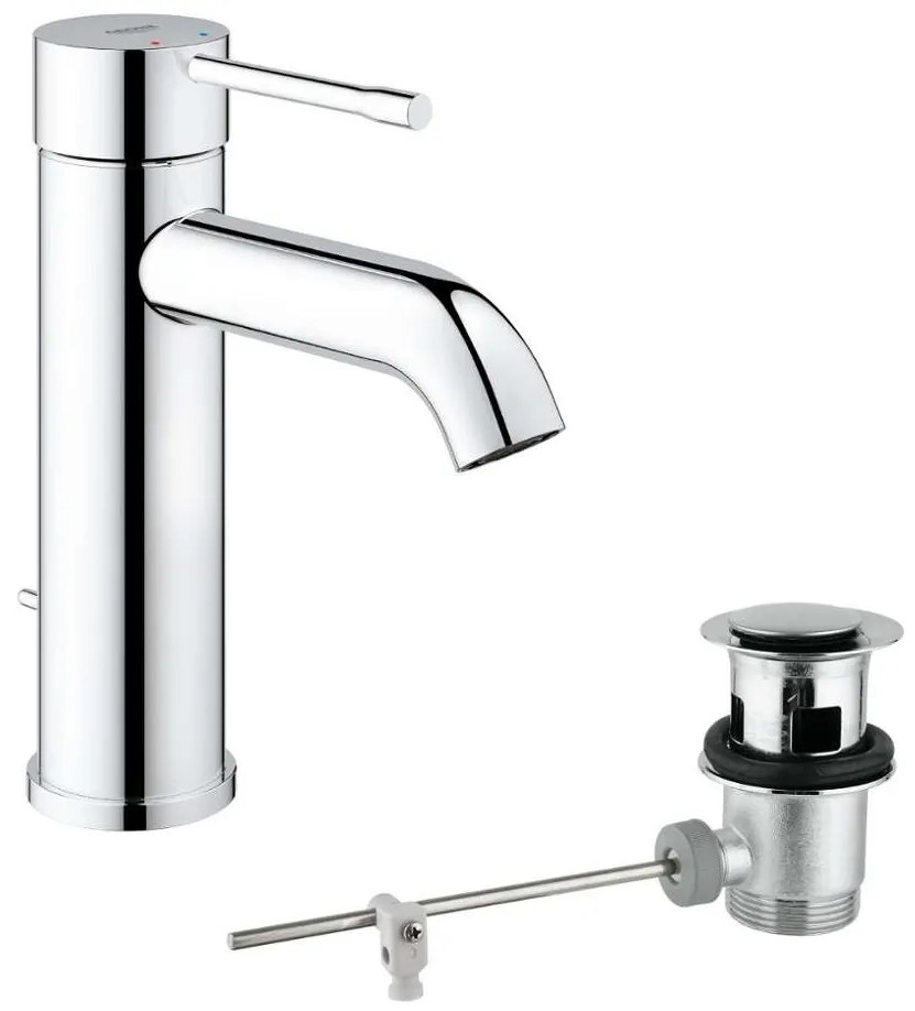 Grohe Essence - Umyvadlová baterie s výpustí, chrom 23589001