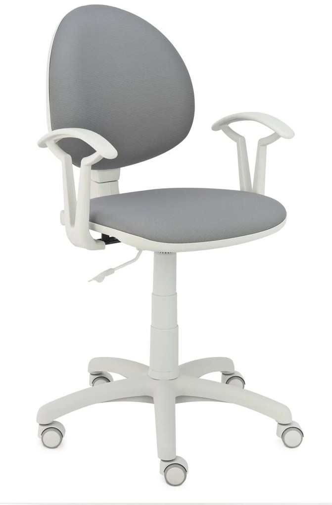 Nowy Styl Smart white gtp kancelářské křeslo šedé
