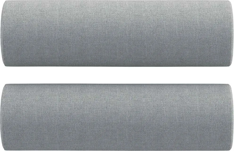3dílná sedací souprava s polštáři světle šedá textil 3201826