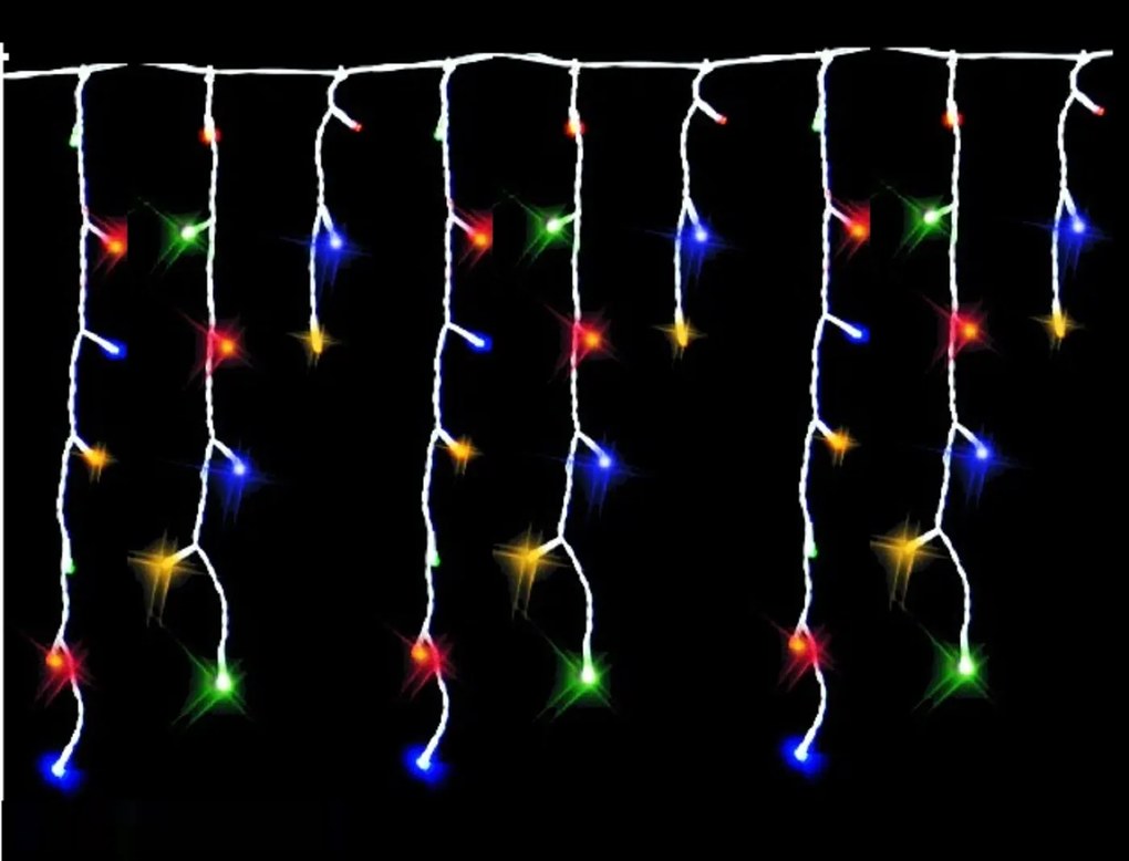Venkovní LED vánoční závěs - různobarevná, 20m, 1000 LED