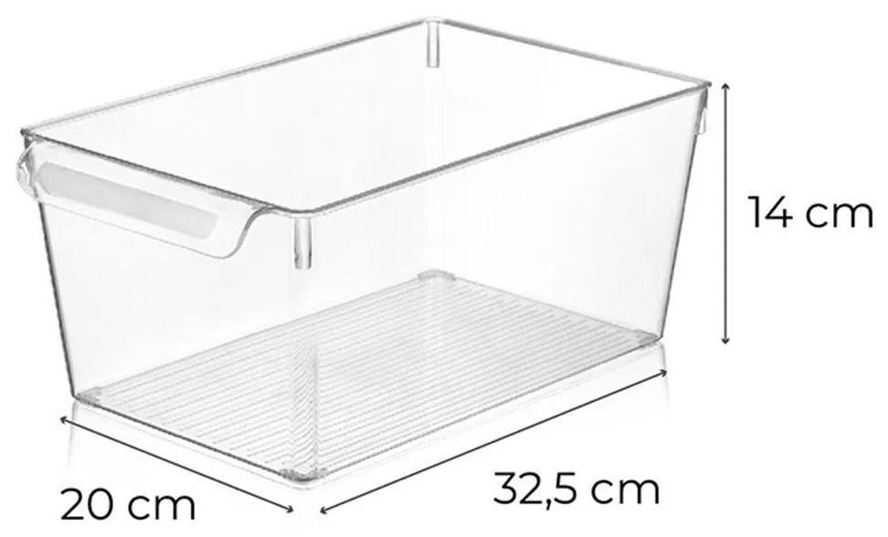 HERMIA Sada 3 ks – Organizér do lednice – 20 x 32,5 x 7 cm 20 × 32,5 × 7 cm