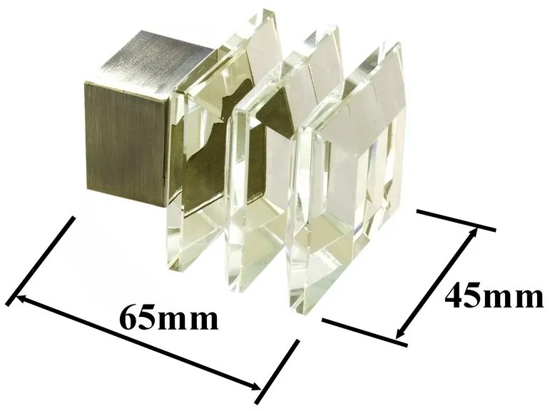 Garnýž kovová 190 cm jednořadá 20x20 Crystal starozlatá