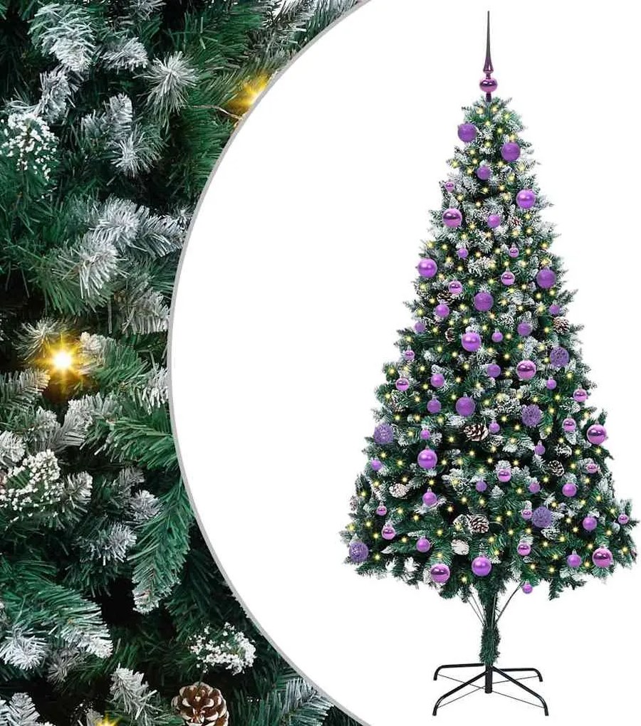 Umělý vánoční stromeček Zelená 210 cm PVC, ocel a plast 3396279