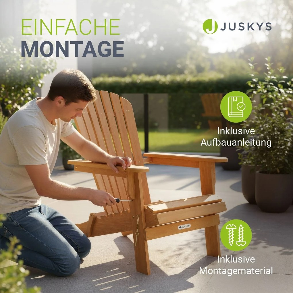 Juskys Skládací zahradní křeslo Korfu Provedení: 1 ks