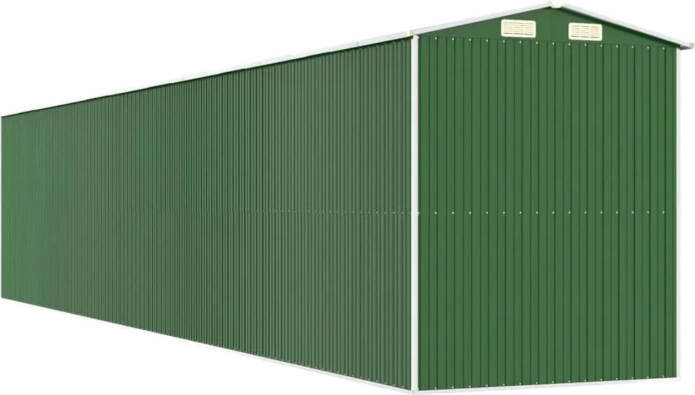 Zahradní kůlna zelená 192x1021x223 cm pozinkovaná ocel 3147437