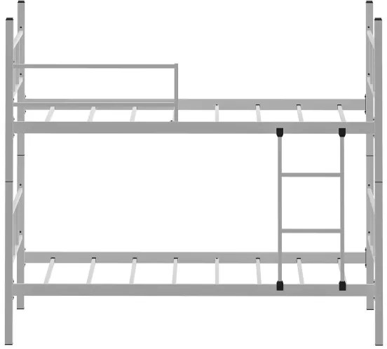 Kovová patrová postel MAVEN 90x200 cm bílá nosnost 2x100 kg