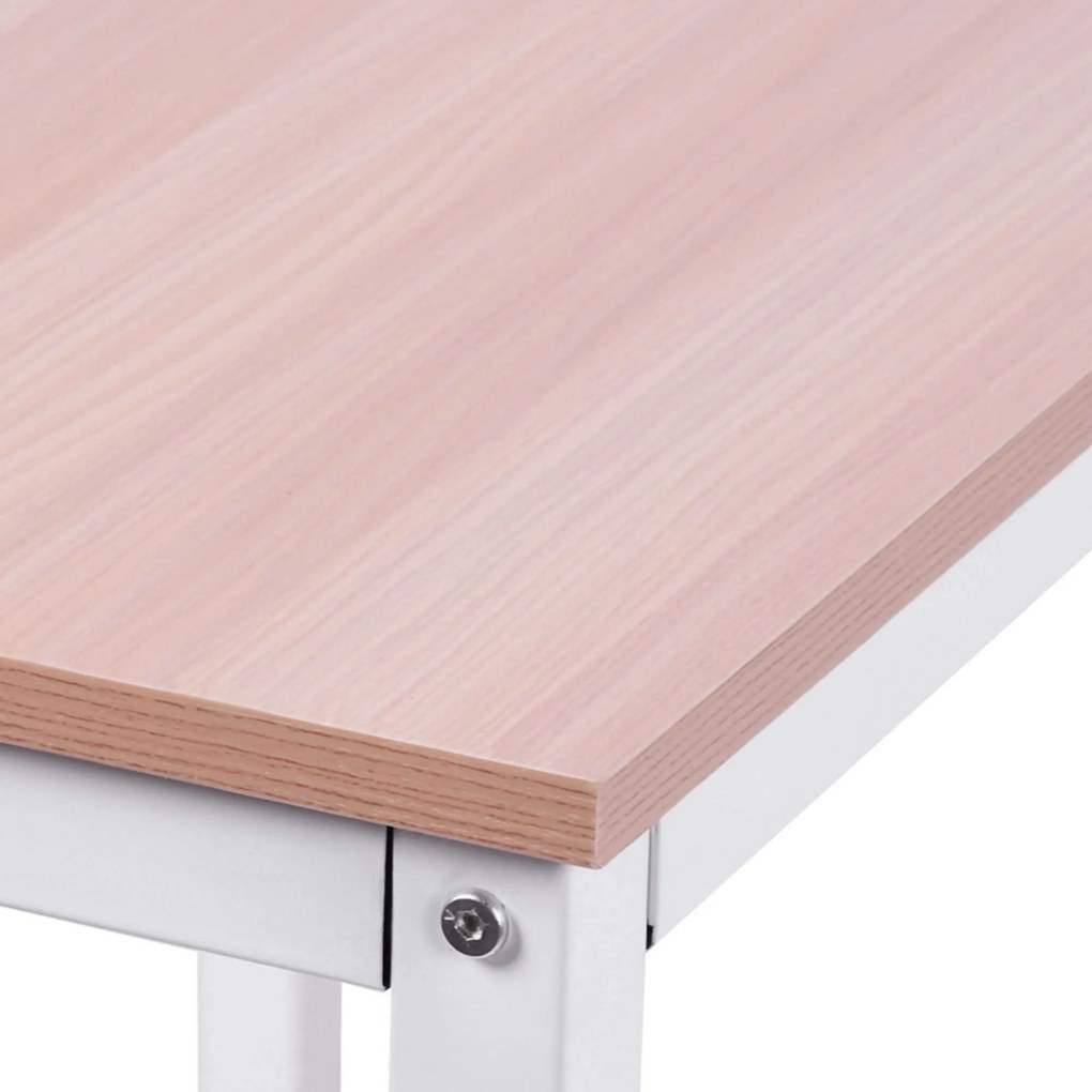 HOMCOM Psací stůl do tvaru písmene L Rohový psací stůl 150x150x76cm Rohový psací stůl z MDF v přírodní barvě pro domácí kancelář a pracovnu