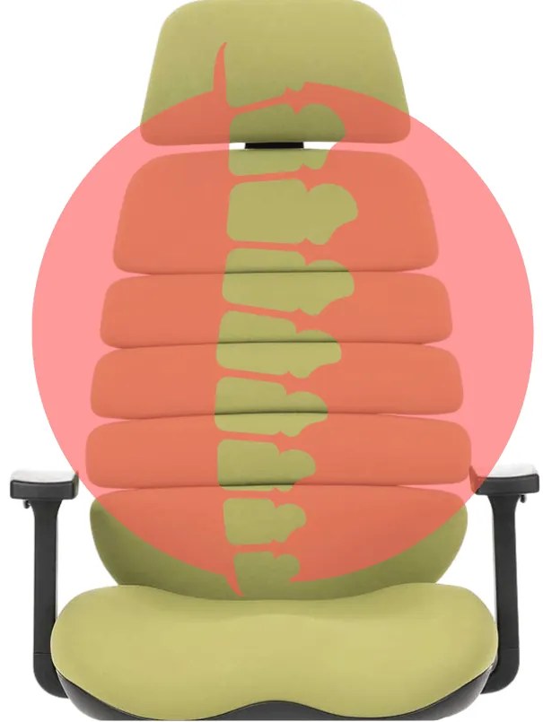 MERCURY Ergonomická kancelářská židle WORKEASE - zelená látka