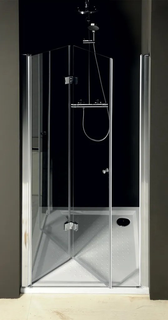 Sprchové dveře dvoudílné skládací - sklo čiré (GO7290L) Gelco