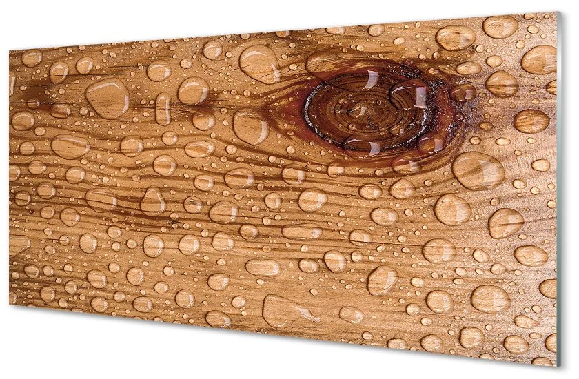 akrylový obraz Kapky vody dřeva 100x50 cm