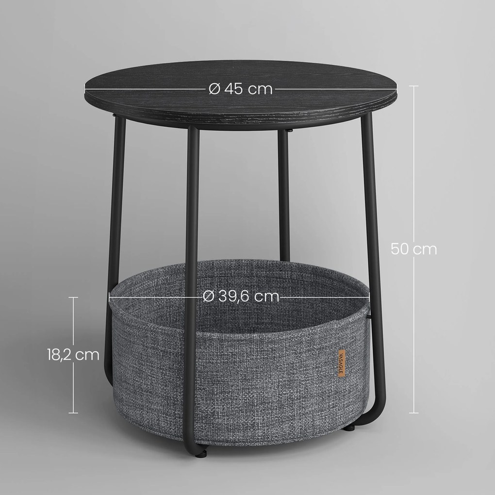 Autronic Odkládací stolek AKF-E1023 Barva: Černá