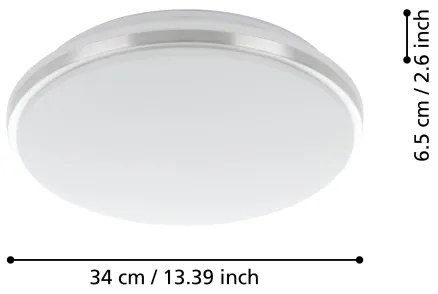Eglo 900365 - LED Koupelnové stropní svítidlo PINETTO LED/15,6W/230V IP44 chrom