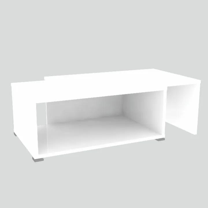 Víceúčelový konferenční stolek v nadčasové bílé barvě TK196