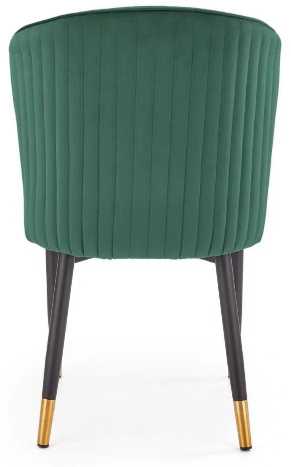 Jídelní židle Dio, zelená / černá