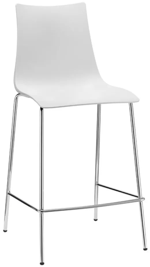 SCAB - Barová židle ZEBRA TECHNOPOLYMER chrom