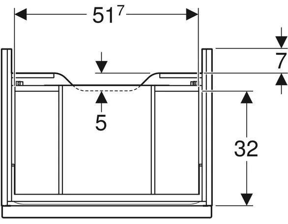 Geberit iCon skříňka pod umyvadlo 59,2 x 24,7 cm, dub 502.310.JH.1