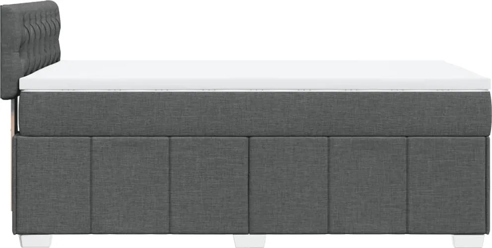 Box spring postel s matrací tmavě šedá 80 x 200 cm textil 3286903