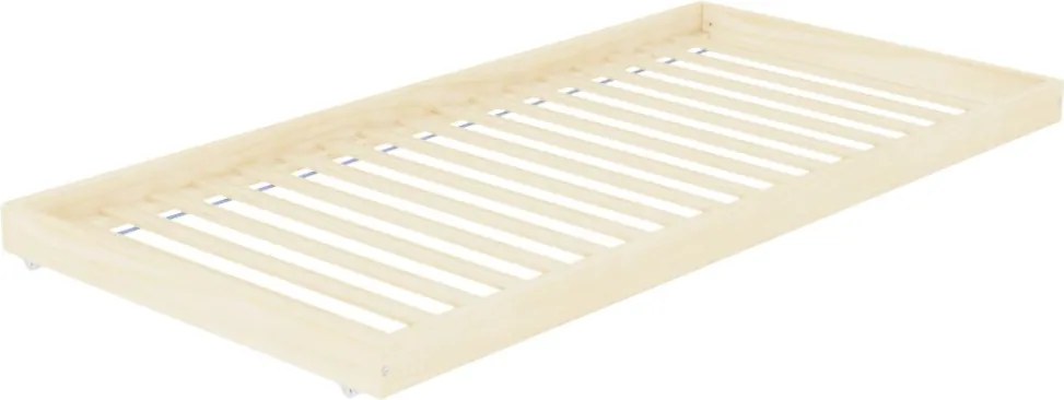 Benlemi Dřevěná výsuvná přistýlka SLEEP pod postel na kolečkách Zvolte barvu: Šalvějová zelená, Zvolte rozměr: 80x180 cm (pod postel 80x190 cm), Zvolte typ: Pro postel FENCE