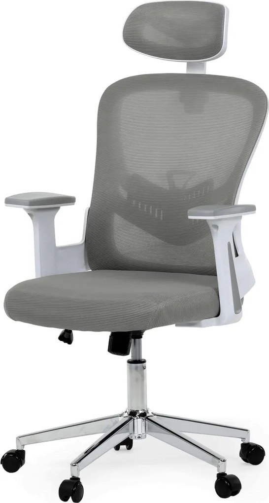 Ergonomická kancelářská židle EMILIE - šedá síťovina