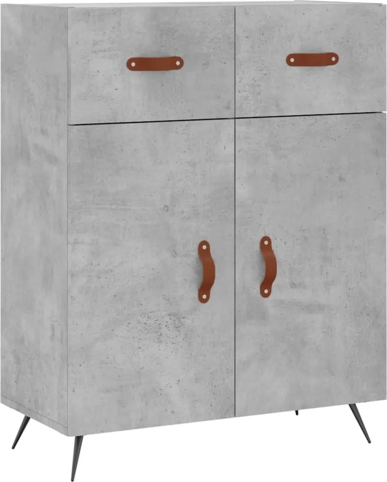 Skříň highboard betonově šedá 69,5x34x180 cm kompozitní dřevo 3200493