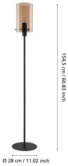 Eglo 39542 - Stojací lampa POLVERARA 1xE27/40W/230V