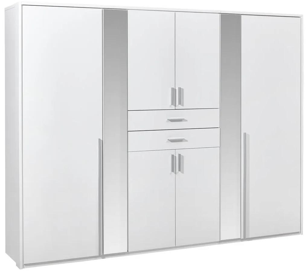 XXXLutz SKŘÍŇ ŠATNÍ, bílá, 270/210/58 cm Carryhome - Skříně s otočnými dveřmi