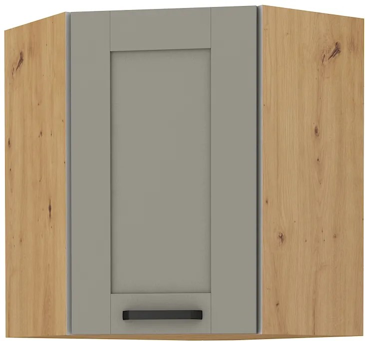 Kuchyňská skříňka LUNA 60x60 GN-72 1F (45°) korpus: dub artisan, barva dvířek: světle šedá CLAY