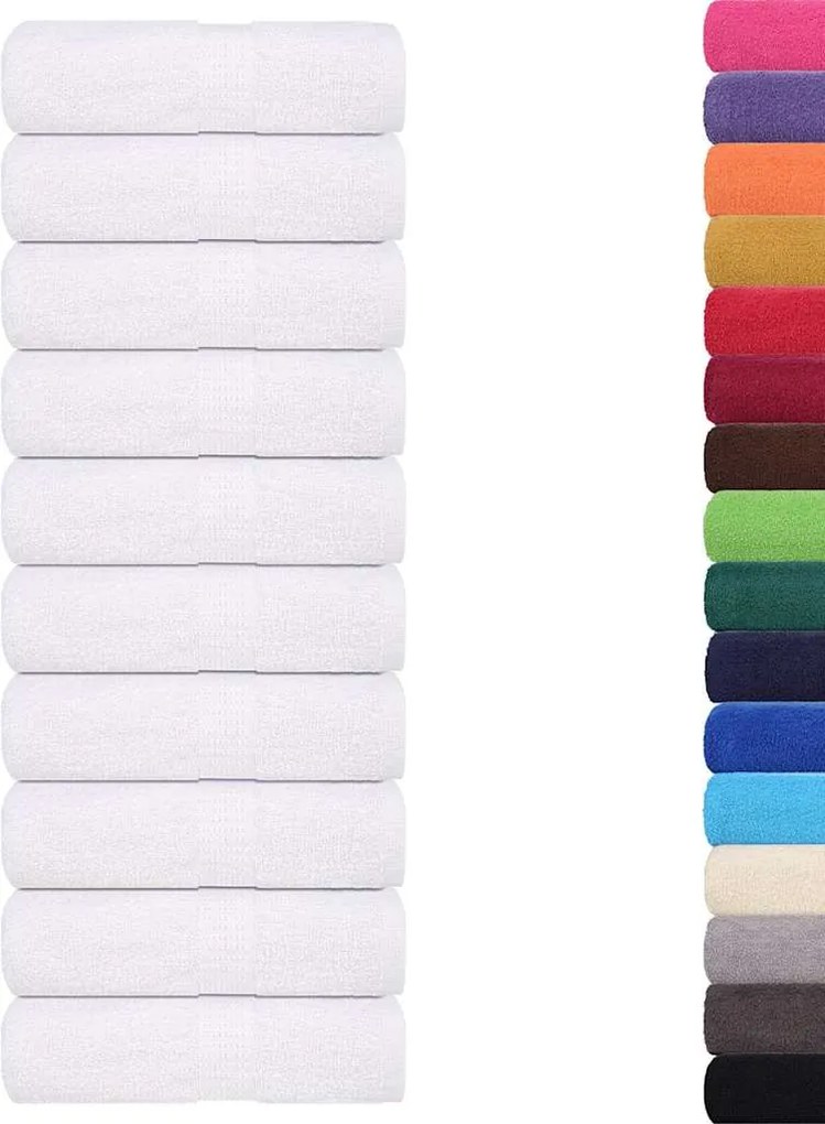 Ručníky pro hosty FROGN 10 ks bílé 30x50 cm 360 g/m² 136647