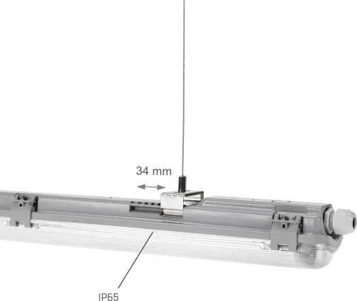 Technické zářivkové svítidlo LIMEA T8 1xG13/20W/230V IP65 120cm