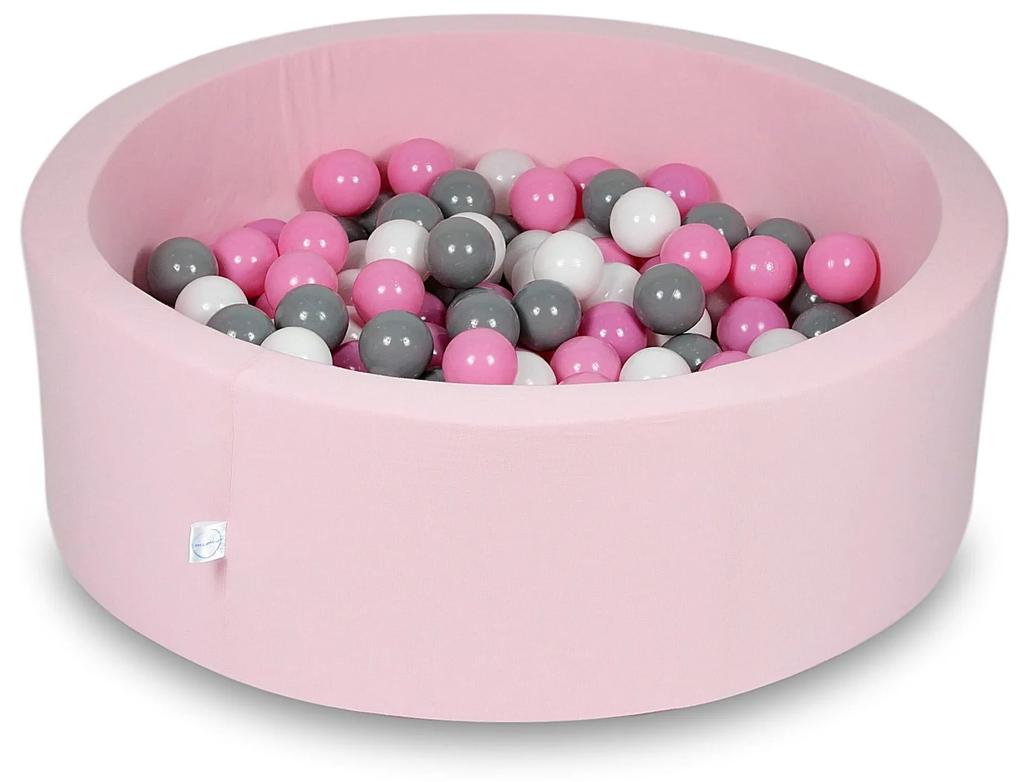 Mimii Suchý bazének + 200 ks kuliček kulatý, pudrová růžová Rozměr: 115x40 cm