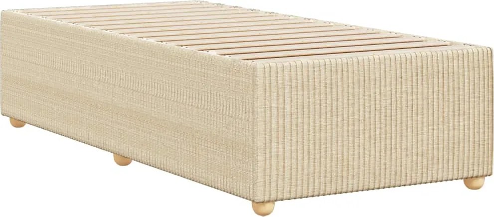 Rám postele bez matrací krémově 80x200 cm textil 3284898