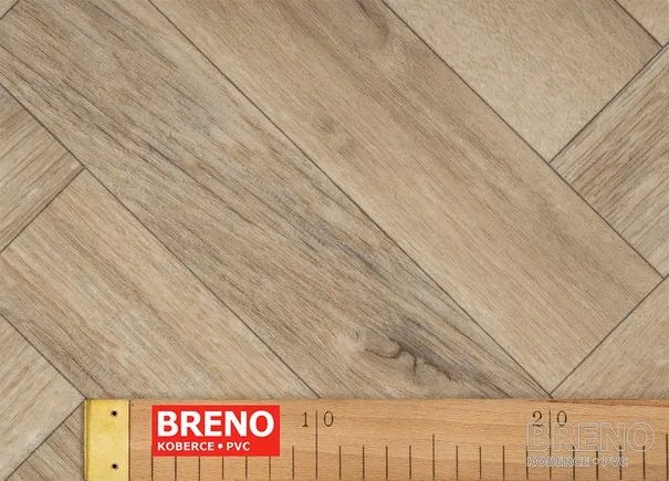 Breno PVC FEELINGS Artena Oak 617M - světlé parkety, šíře 100 cm