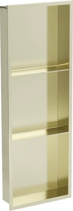 Mexen X-Wall-R, polička na zapuštění na obklad s límcem 90 x 30 cm, zlatá lesklá, 1950903010S