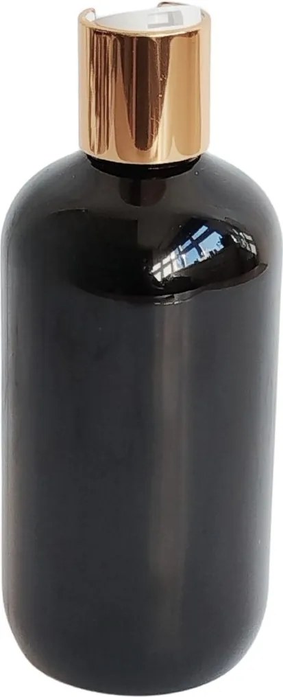 Dávkovač na mýdlo 300 ml černý s bílo-zlatým DISC TOP BELA