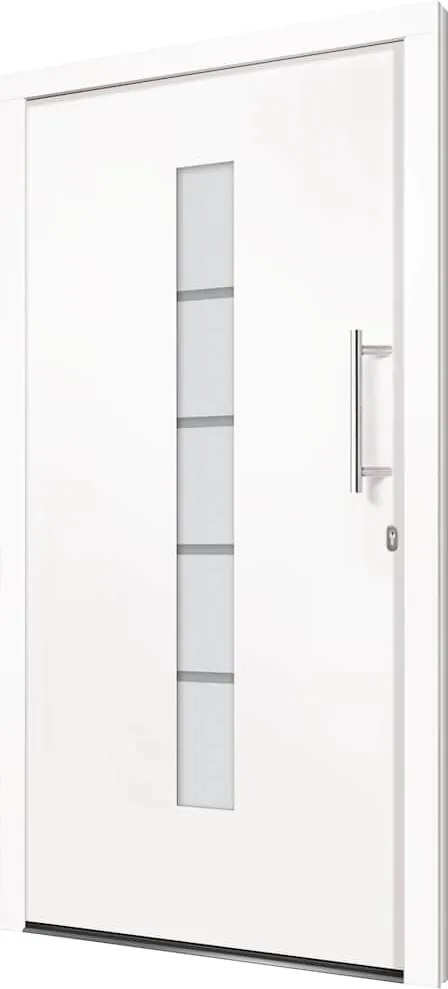 Vchodové dveře hliník a PVC bílé 100 x 210 cm 3056807