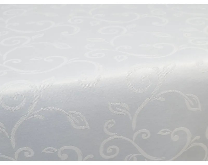 SCANquilt ubrus KANA bílá lístečky 120 x 150 cm