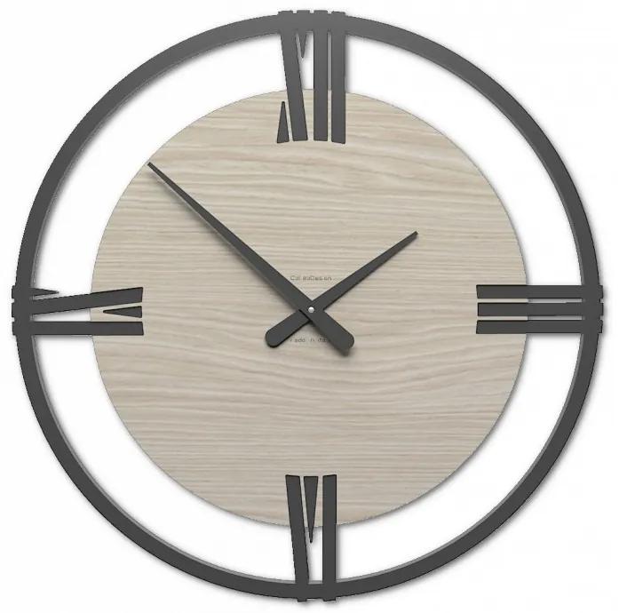 Designové hodiny 10-216n natur CalleaDesign Sirio 60cm (více variant dýhy) Dýha wenge - 89