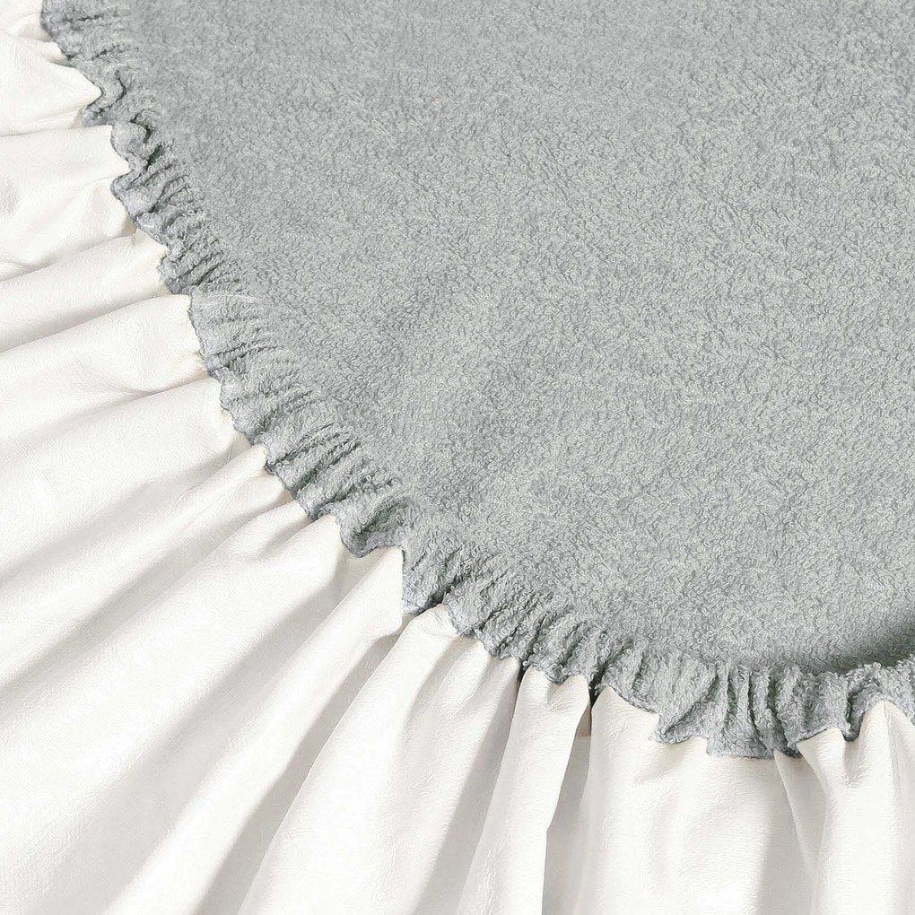 Goldea nepropustné froté elastické prostěradlo - světle šedé 120 x 200 cm